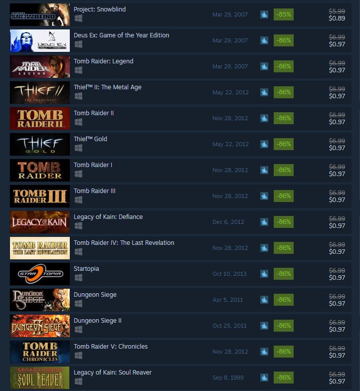 Wario64 on Twitter: "$0.97 Square Enix games on Steam https://t.co/pLbpXAU1Ze…