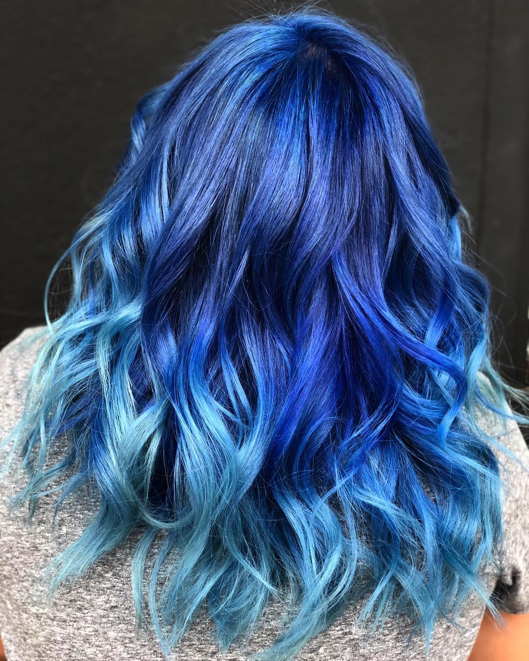 Blue Hair Tips