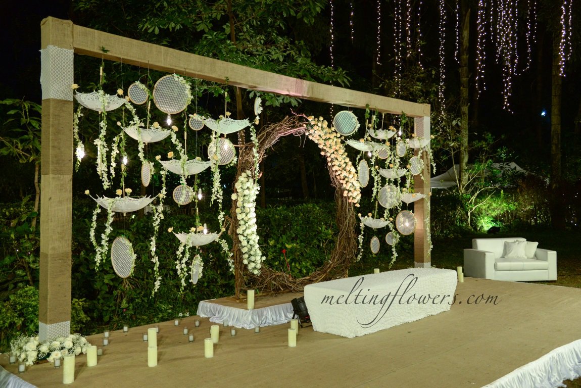 Western Wedding Reception Stage Decoration