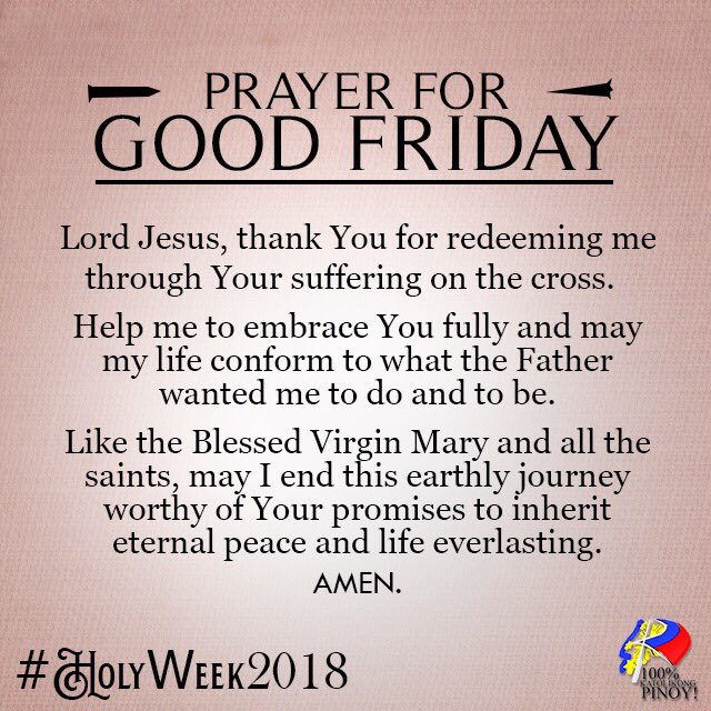 Good Friday Message Prayer