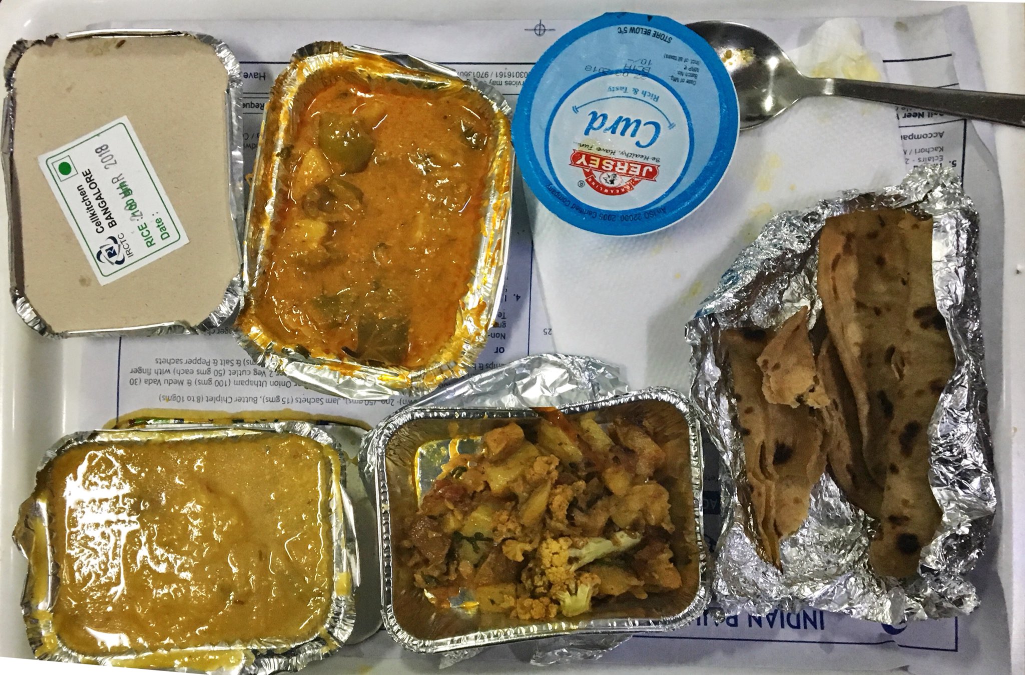 Rajdhani Express Food