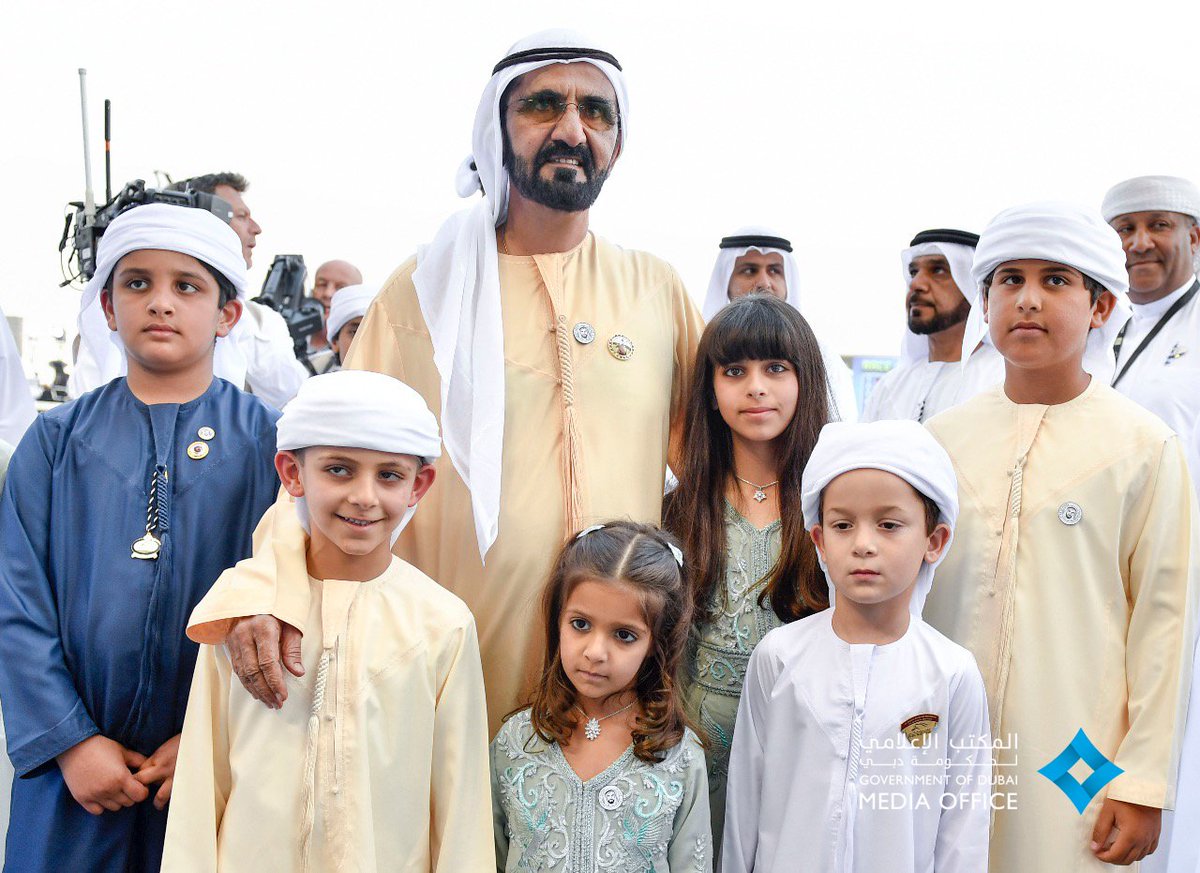 .HHShkMohd in a family photo with his son Zayed and his grandchildren ...