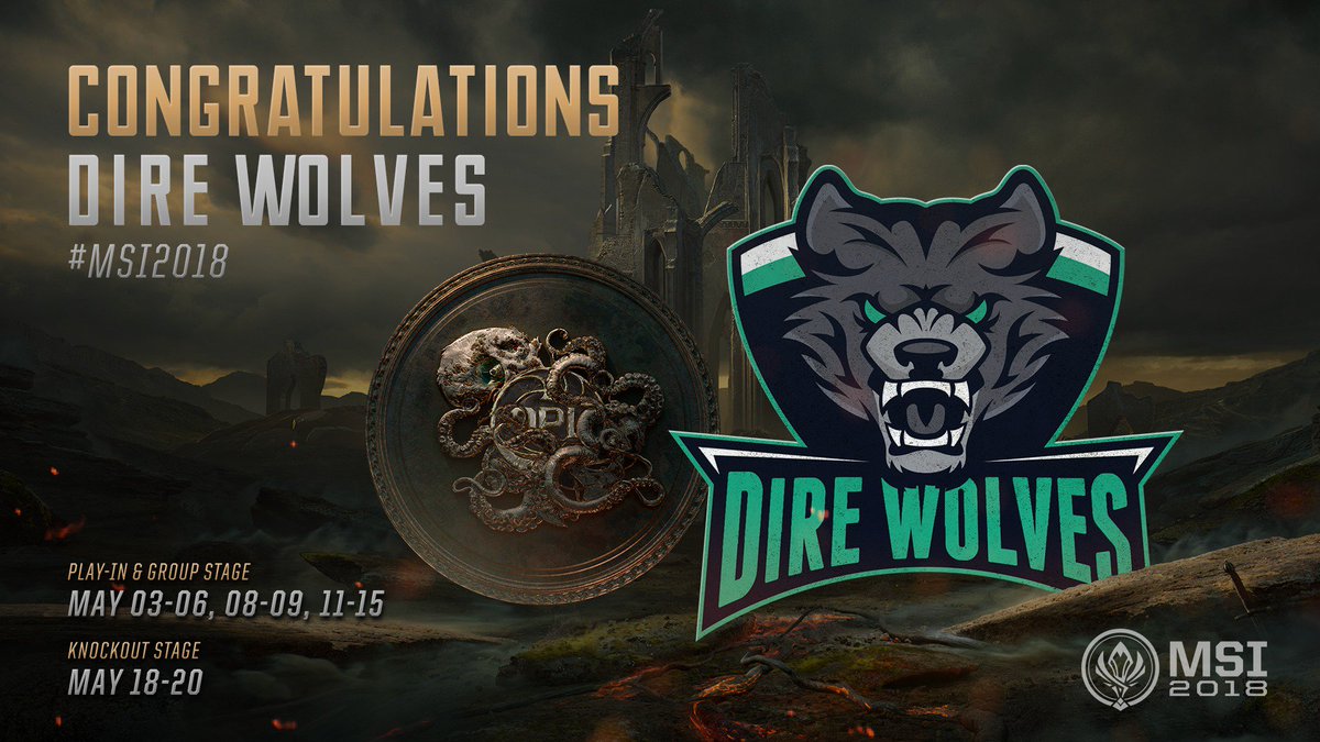 Graphics compiled for all the teams who are now locked in for MSI 2018 ...