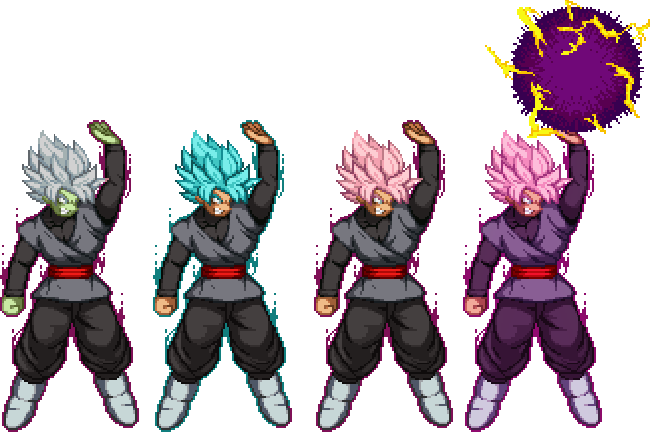 Black Goku Sprite Animation Goku Black In His Super Saiyan God Form,