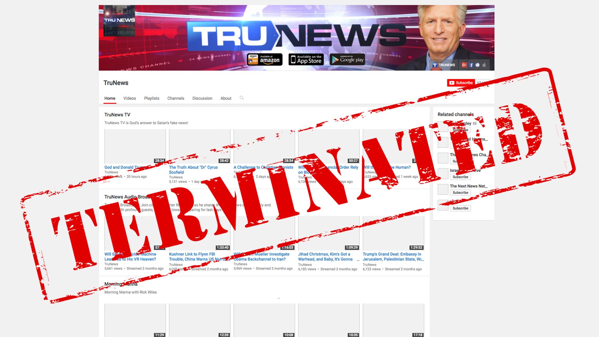 YouTube Terminates TruNews Account | Power Elite | Before It's News