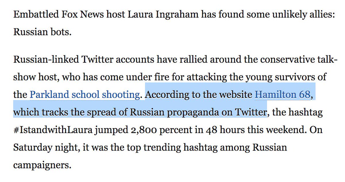 Washington Post - Russian bots are tweeting #IstandwithLaura to support ...