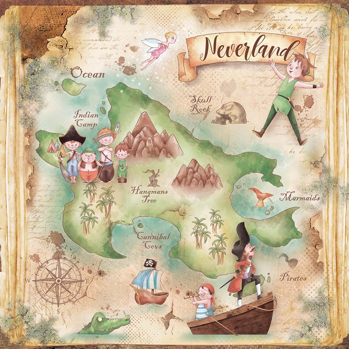 Neverland Map Printable