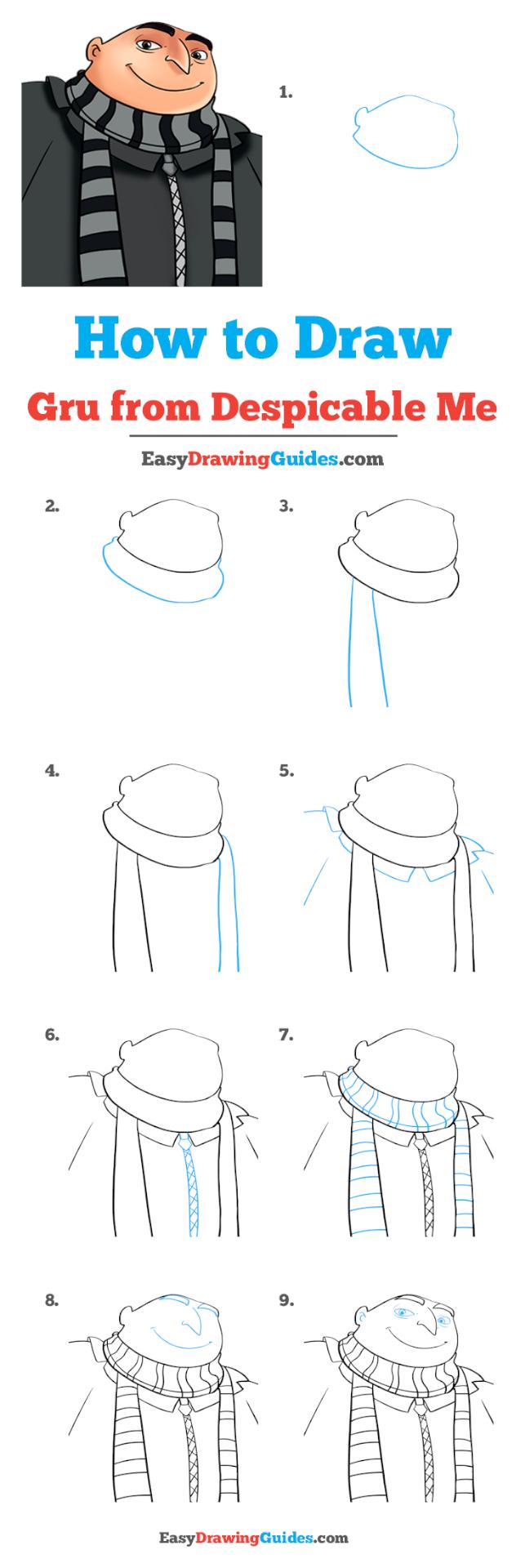 How To Draw Despicable Me Characters Step By Step