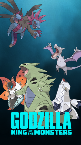 Pokemon Tyranitar Godzilla