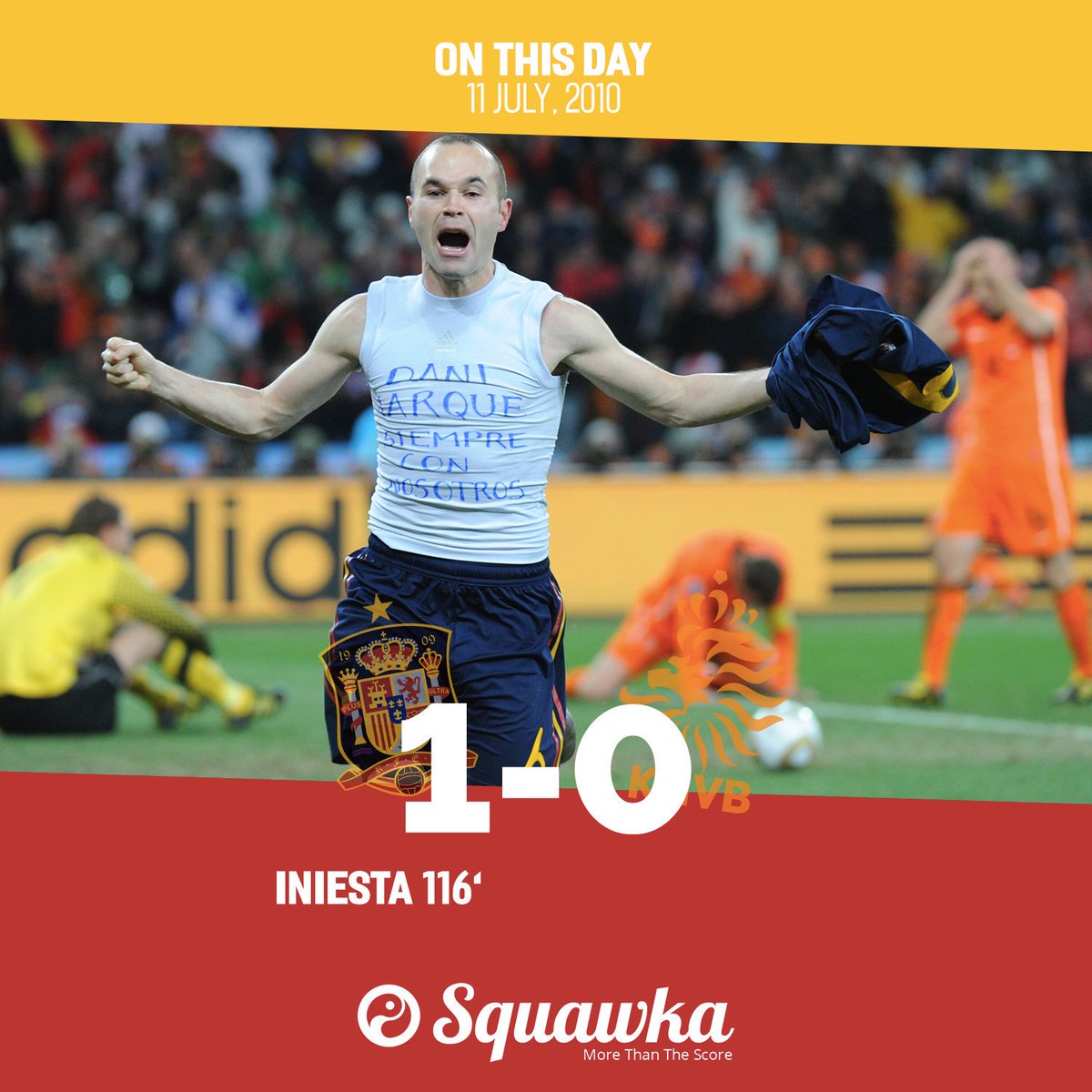 Andrés Iniesta: ON THIS DAY: In 2010, Andrés Iniesta scored the winning ...