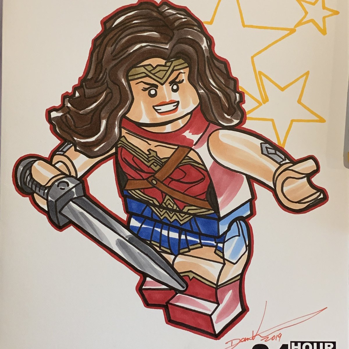 Wonder Woman Lego Drawing