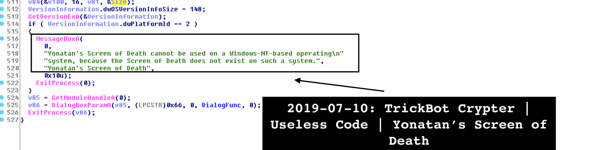 Vitali Kremez on Twitter: "2019-07-10: 👁‍🗨#TrickBot #Malware | #Signed ...