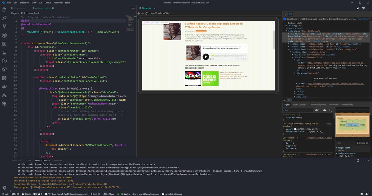 OK, this is kind of amazing. Visual Studio Code with MSEdgeDev embedded ...