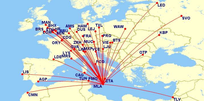 casado desencadenar regla air malta route map Coronel Establecer exprimir