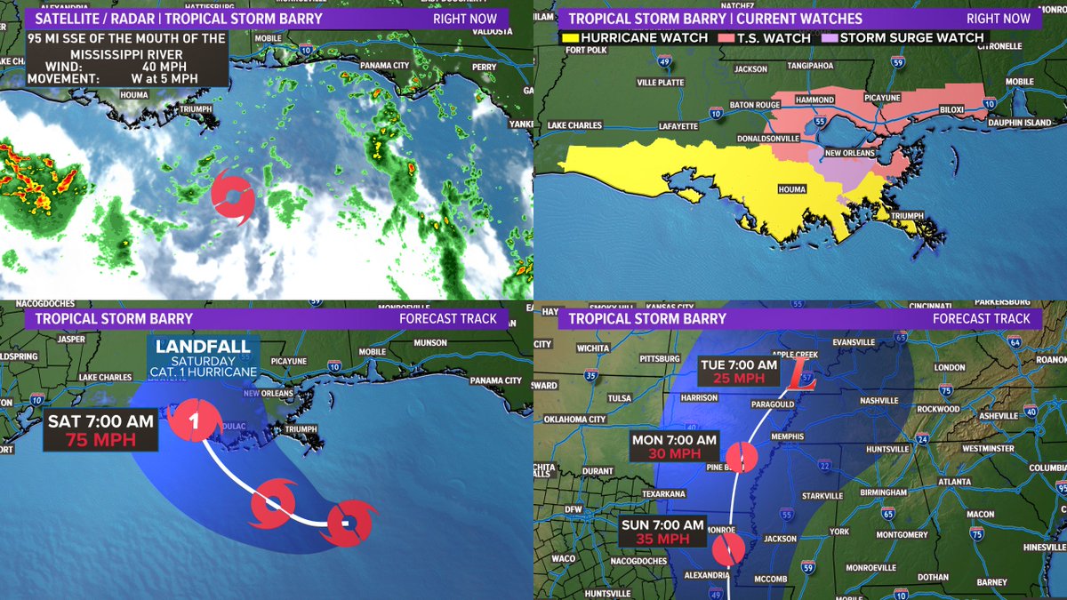 Tropical Storm Barry: We now have Tropical Storm Barry in the Gulf of ...