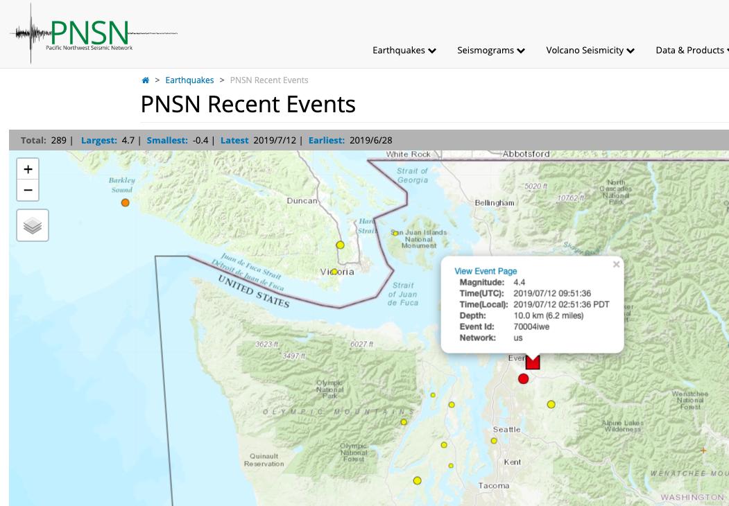 Seattle Earthquake Risk Map - United States Map