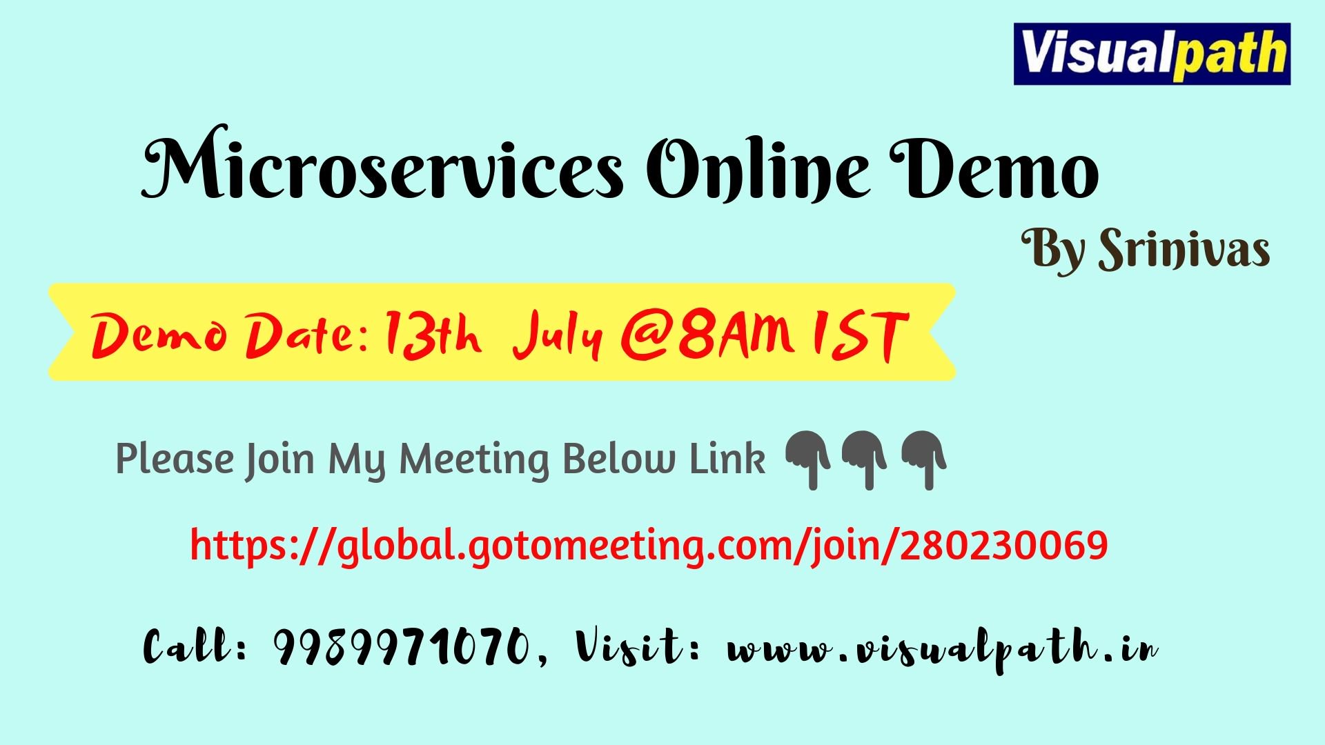 Visualpath on Twitter: "Master #Microservices with Spring Boot and Spring Cloud. Attend free ...