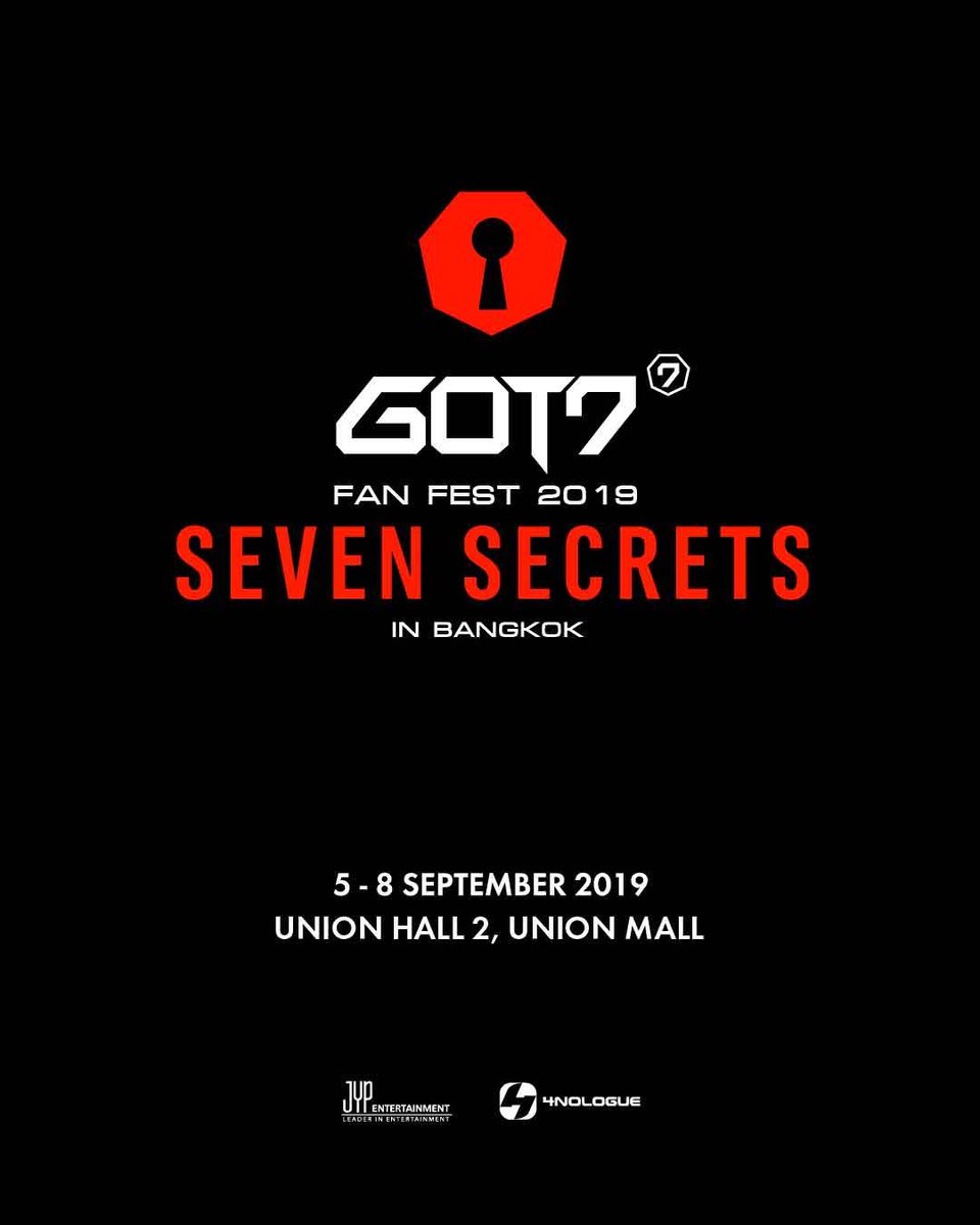 4NOLOGUE on Twitter: "ร่วมค้นหาความลับทั้ง 7 ใน GOT7 FAN FEST 2019 ‘SEVEN SECRETS’ IN BANGKOK ...
