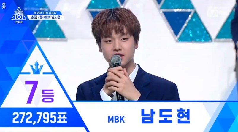 KPOP WORLD INA on Twitter: "[SPOILER] PRODUCE X101 EP11 - 3rd Elimination 7 Nam Dohyun - MBK 6 ...