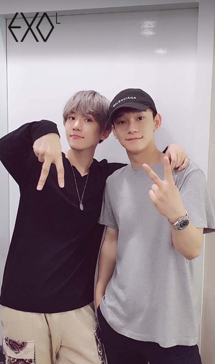 ACE EXO-L on Twitter: "190712 ACE EXO-L Staff Update with BAEKHYUN🐶 & CHEN 🦖 #MGMAVOTE #EXO ...