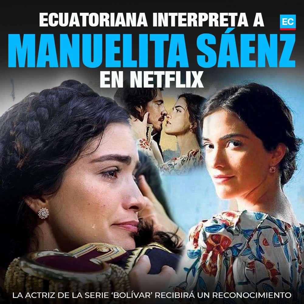 La actriz ecuatoriana Shany Nadan Zarlenga interpreta a Manuelita Saenz ...