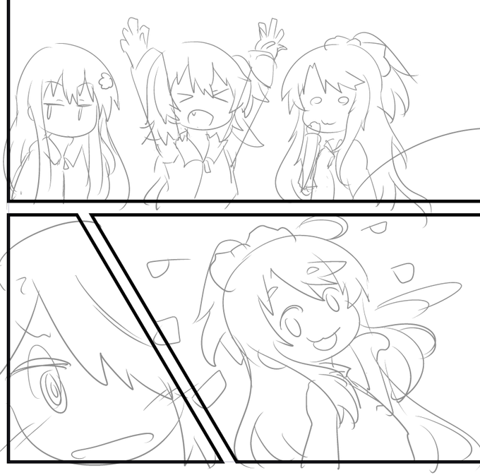 これからペン入れ開始するところ | クワタ＠C103(12/30_土曜)東キ-47b さんのマンガ | ツイコミ(仮)