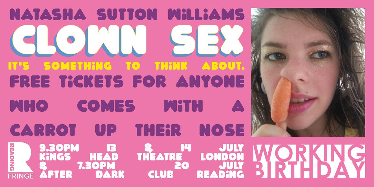 Natasha Sutton Williams on Twitter: "Organic carrots at the ready! #ClownSex is on tonight ...