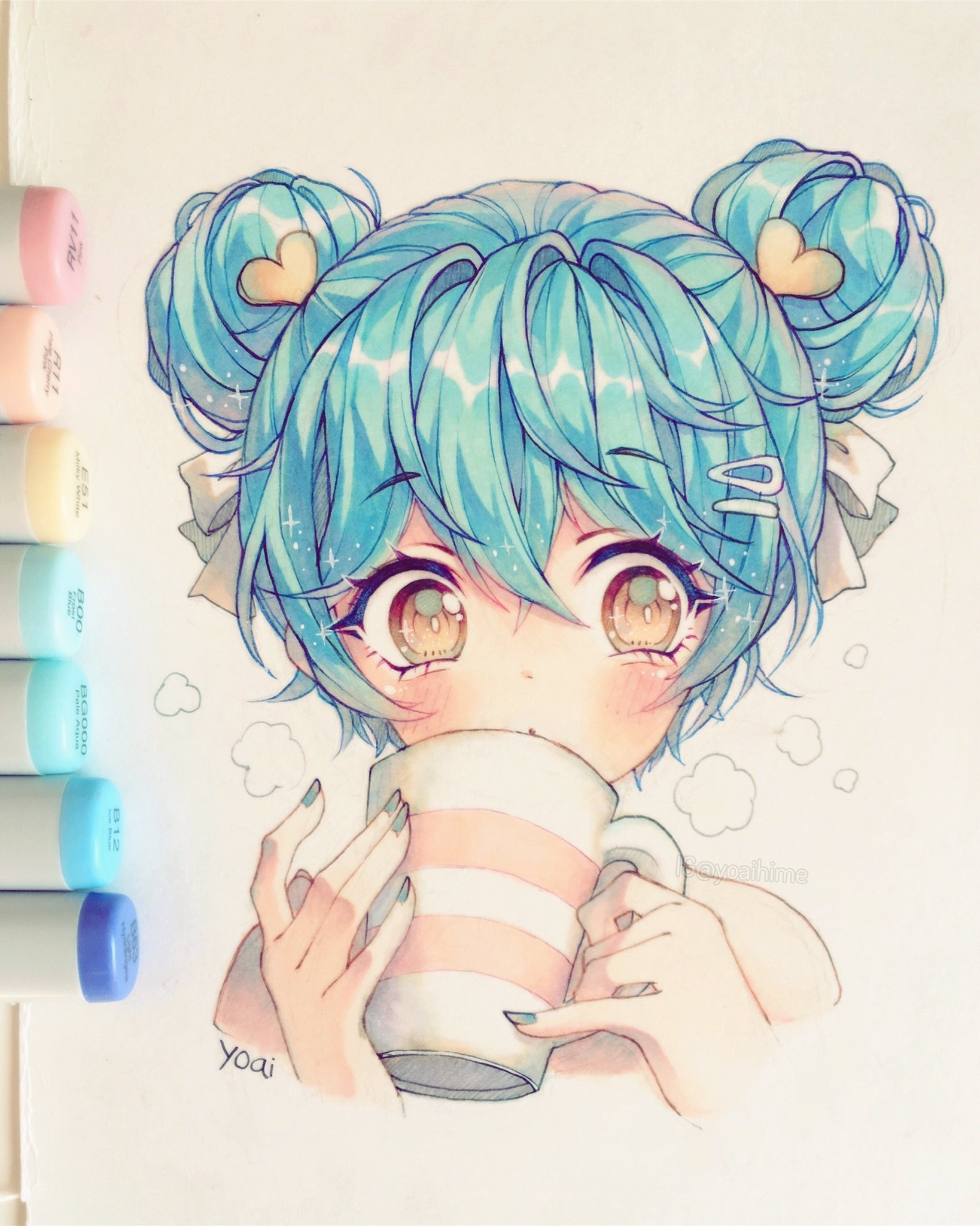 How To Draw Anime Hair In A Bun