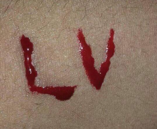 Hand Cut Blood In Love