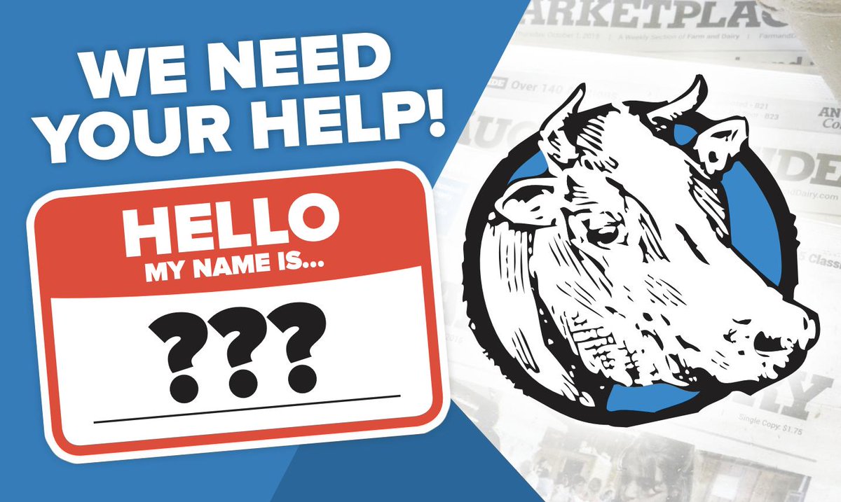 Have you heard? We're naming the Farm and Dairy cow ? Online voting ...