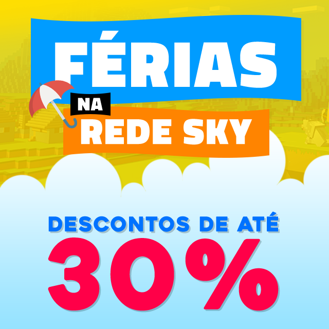 Rede Sky on Twitter: "🌞 FÉRIAS NA REDE SKY! Aproveite descontos de até 30% nos principais ...