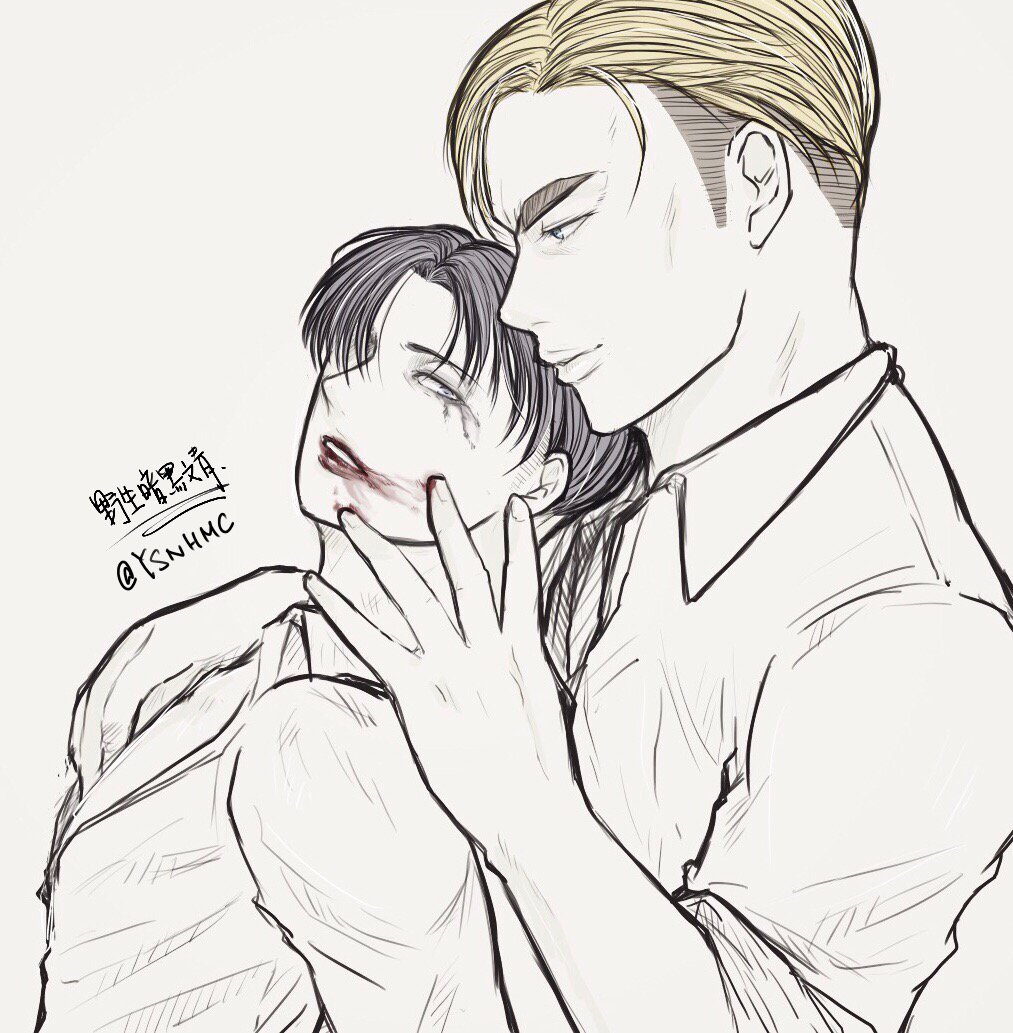 「Make-up play(?) #eruri #エルリ 」野生暗黑アーニャの漫画