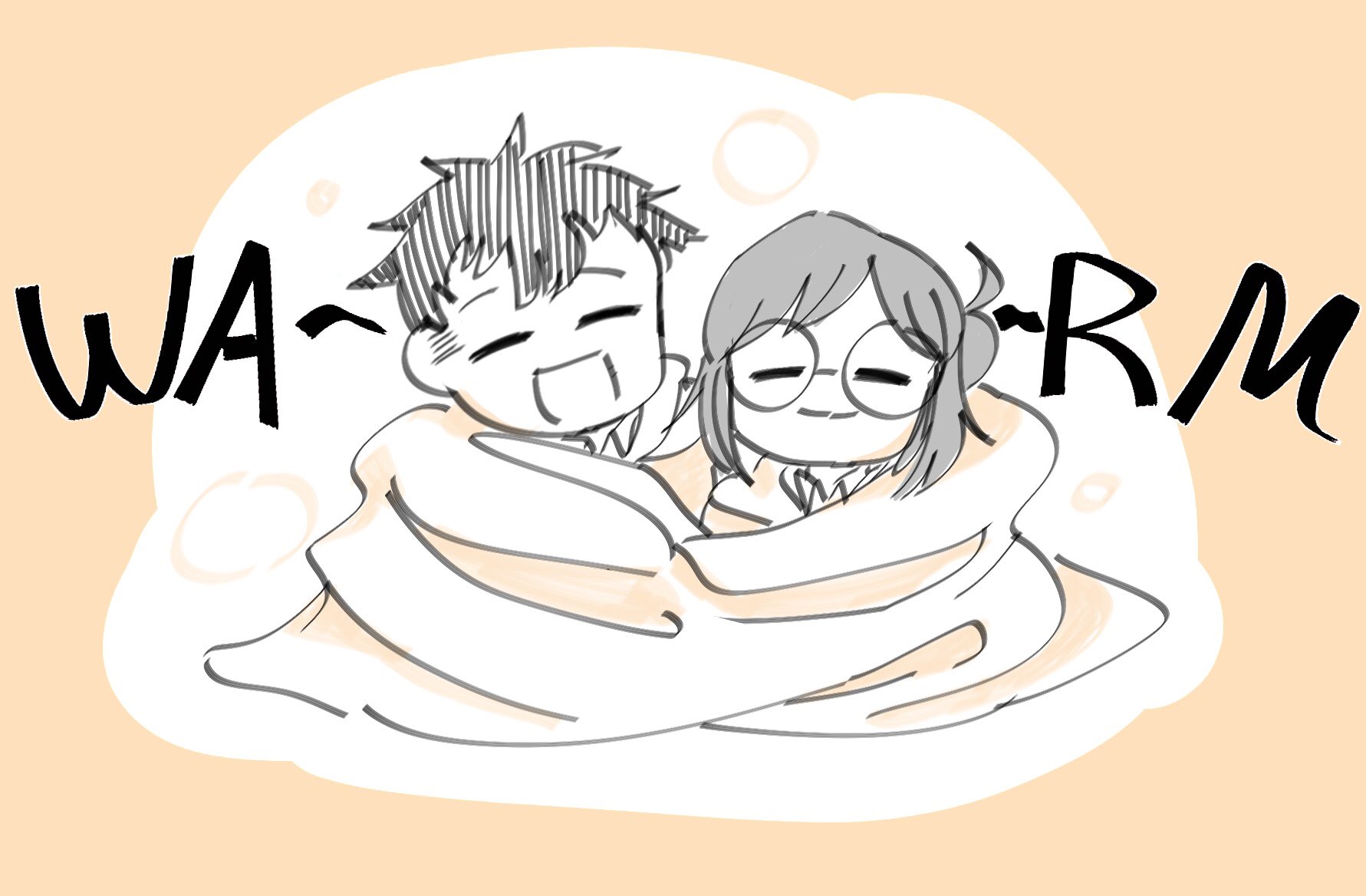 Anime Couple Cuddling Chibi