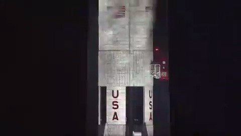 Last Night Apollo 11 Rocket Projected On Washington Monument Apollo50