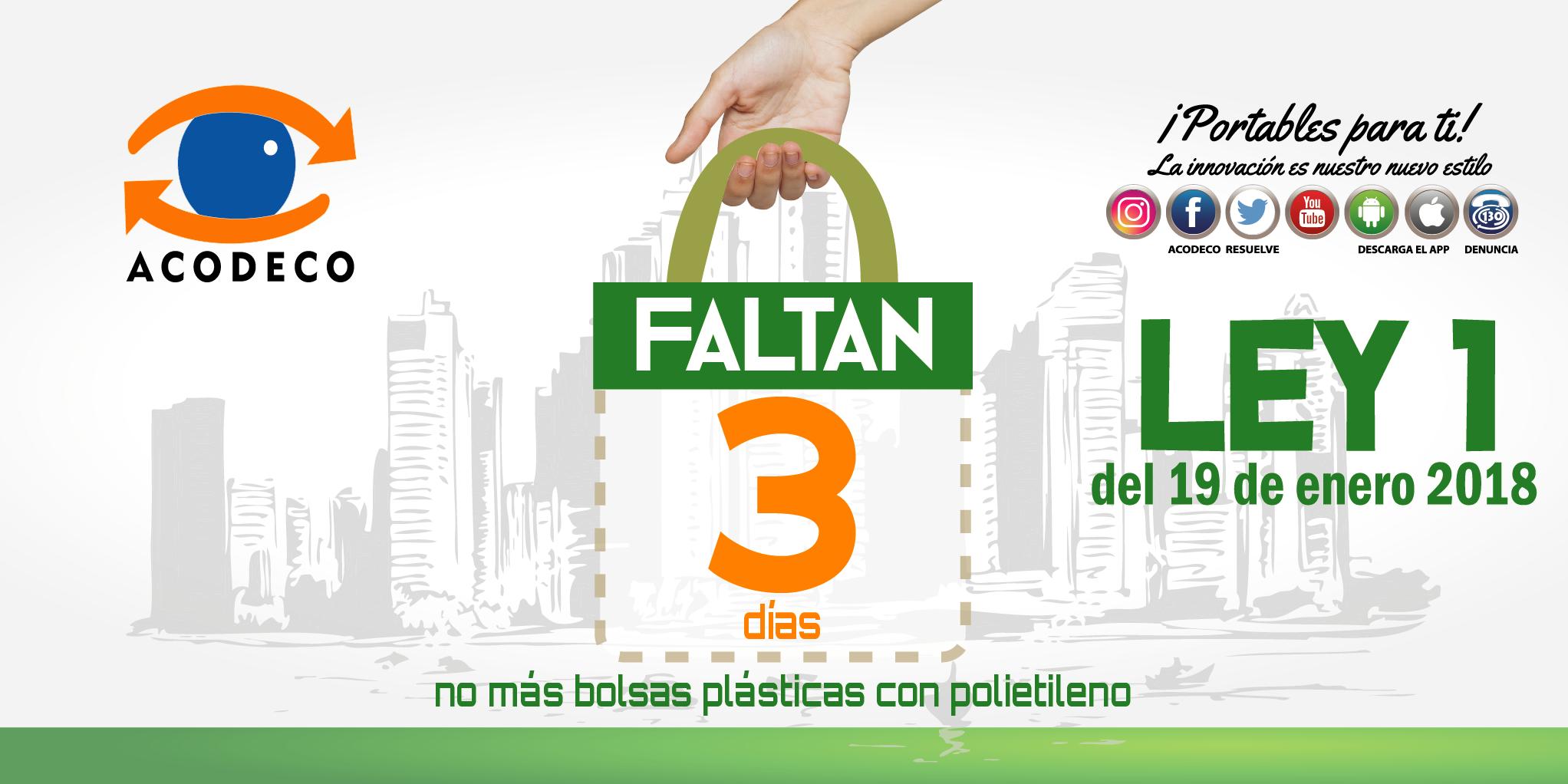 ACODECO on Twitter: "Sólo faltan tres días para eliminar las bolsas plásticas con polietileno en ...