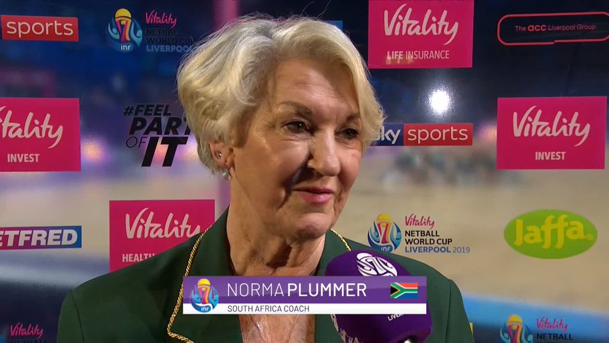 World Netball on Twitter: "Norma Plummer, @Netball_SA coach is full of praise for @UGANetball's ...