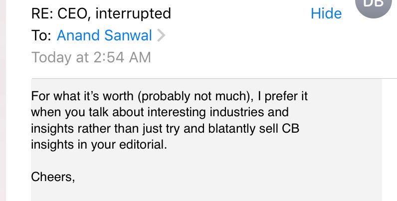@CBinsights 4/ yup - not much - Thread from Anand Sanwal @asanwal - Rattibha