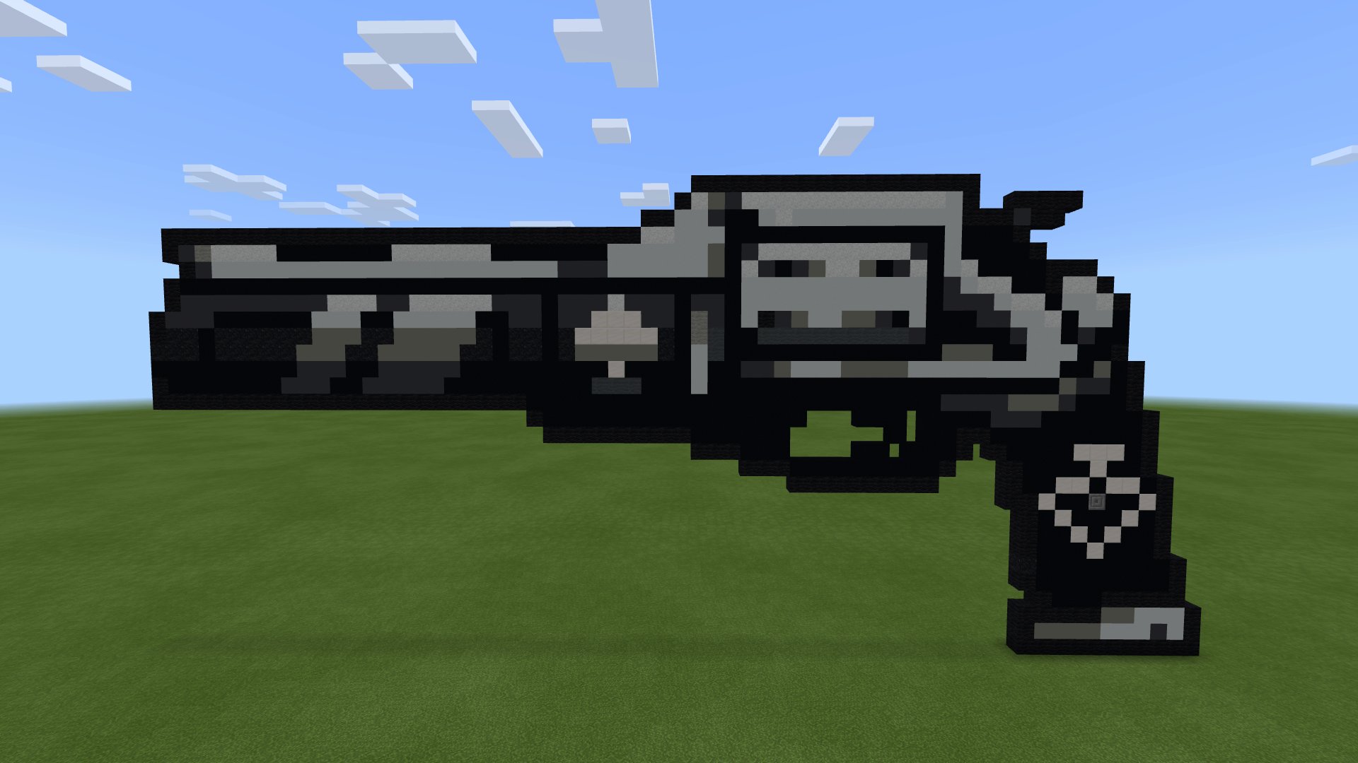 Pixel Art Minecraft Gun