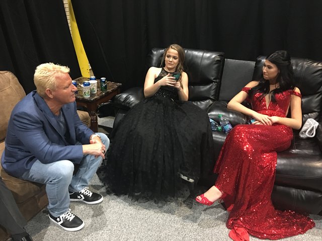 Jeff Jarrett sits down with Jeryn Jarrett and Kyra Angle after getting ...
