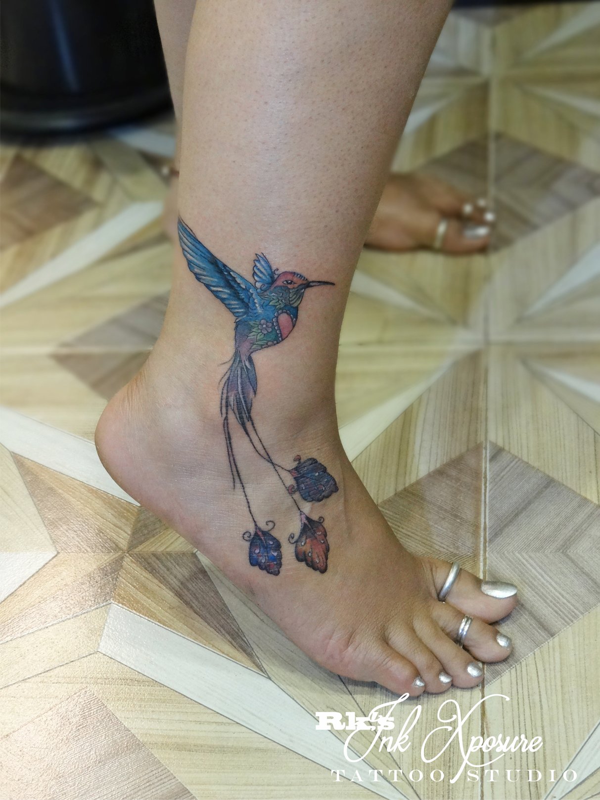 Wildlife Ankle Tattoos Ansh Ink Tattoos | Small Bird Tattoo | Flying