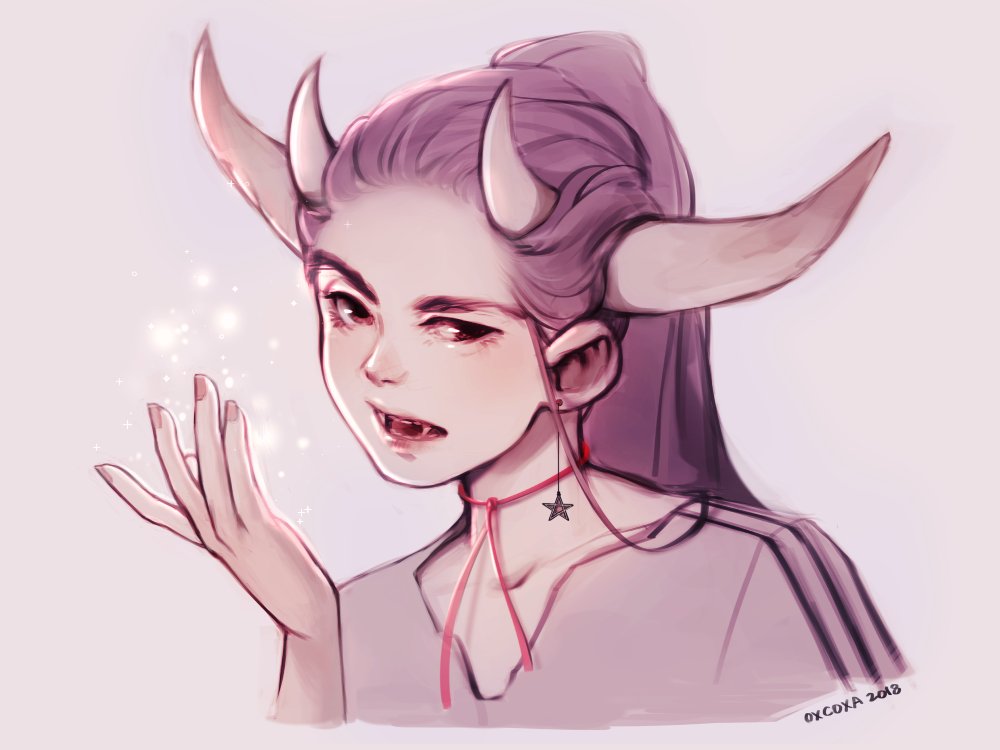 Anime Girl With Bull Horns