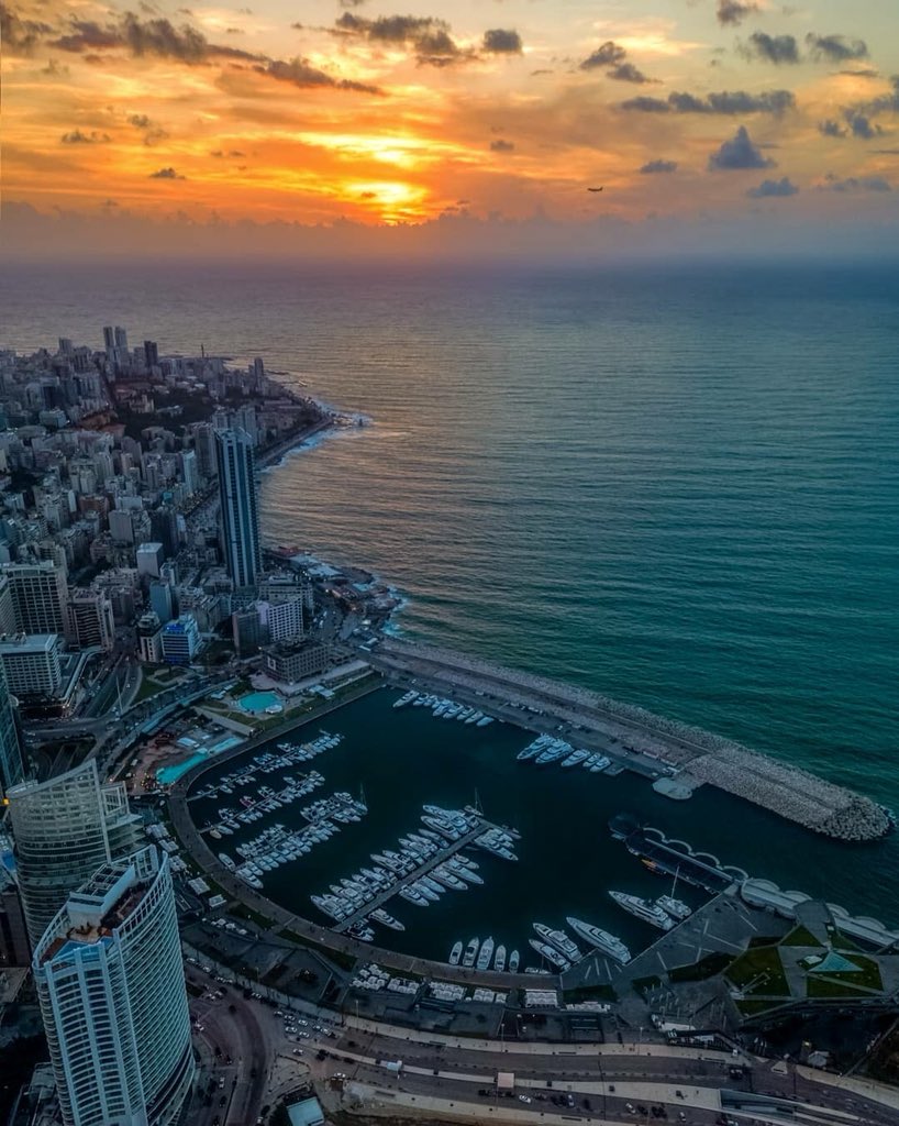 Sunset at Beirut Photo by Tony Aoun : r/lebanon