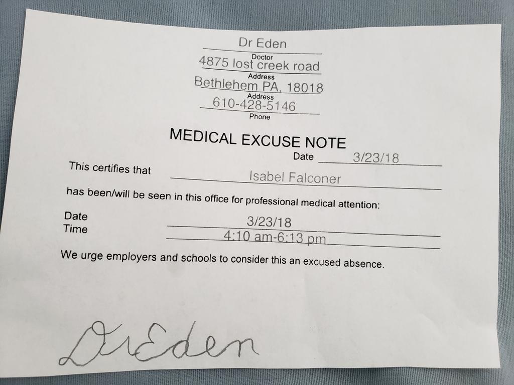 Doctors Note For Absence