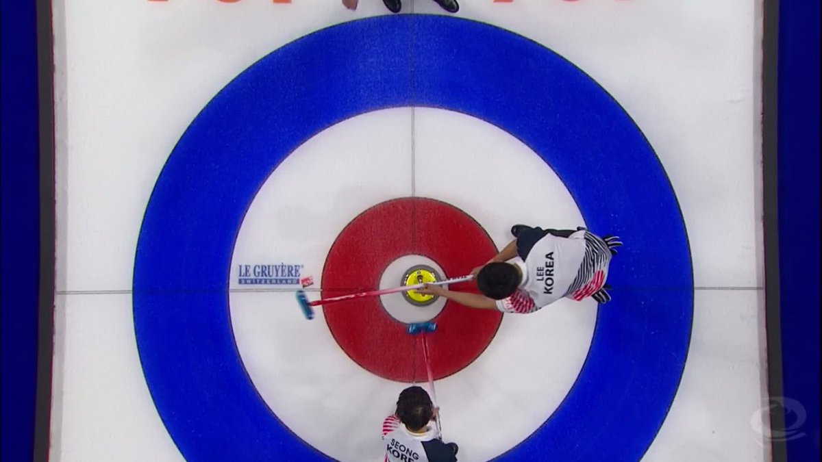 Korea with a perfect draw to the button as they concede the bronze ...