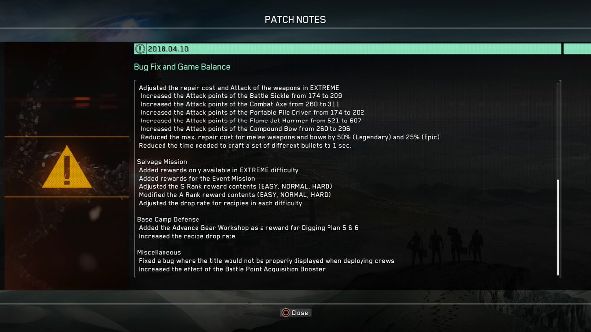 Game balance/Bug Fix patch notes : r/metalgearsurvive