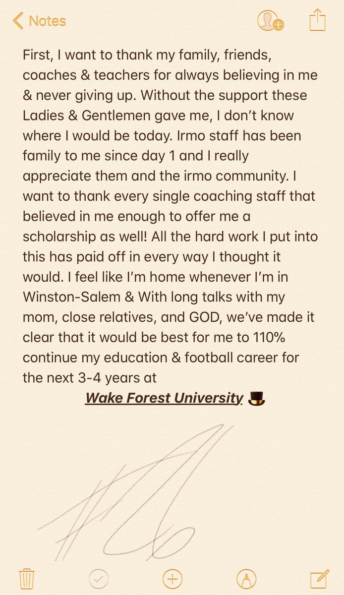 2019 3* RB Kendrell Flowers commits to Wake Forest : r/CFB
