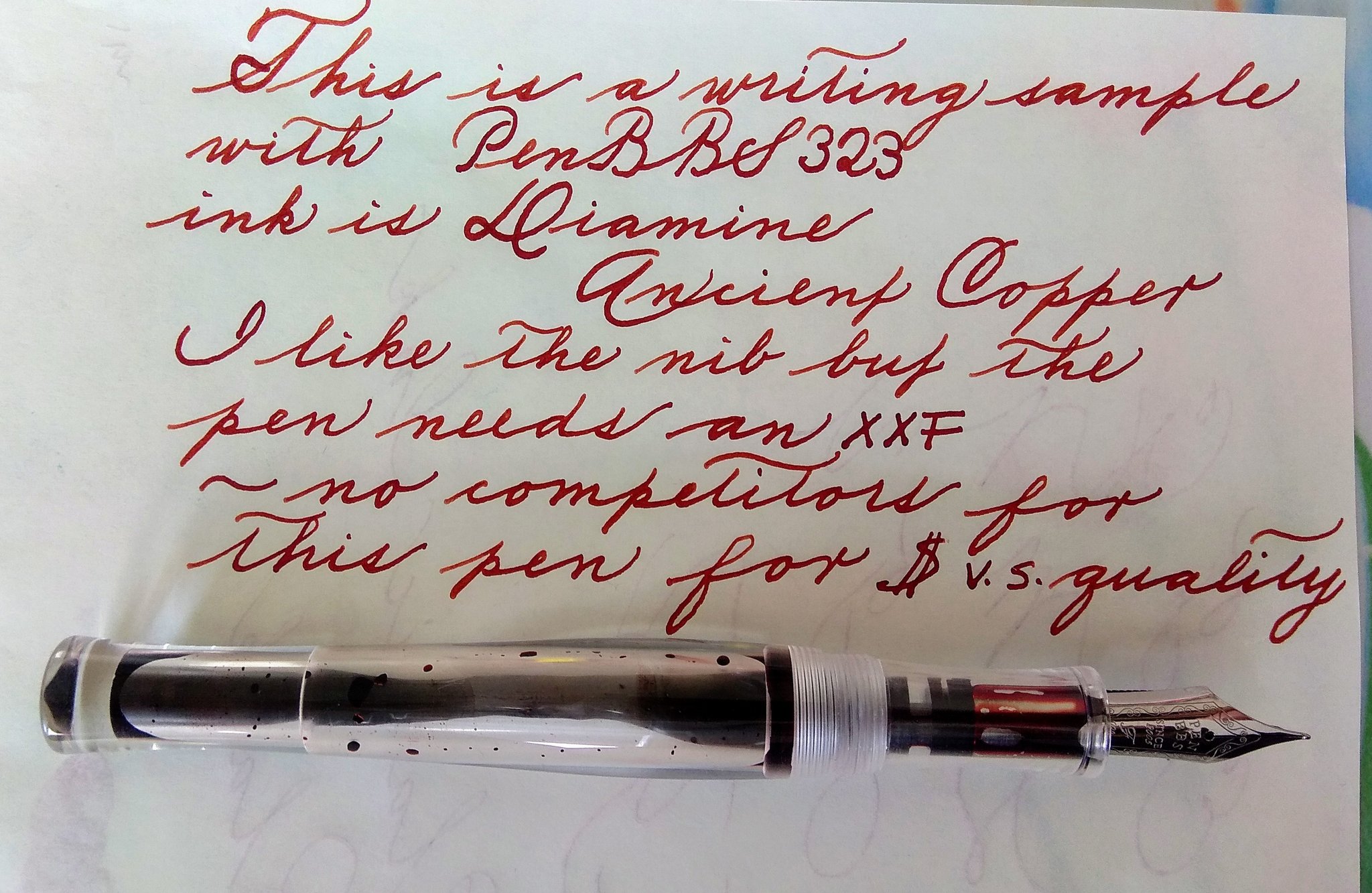 Fountain Pen Writing Samples