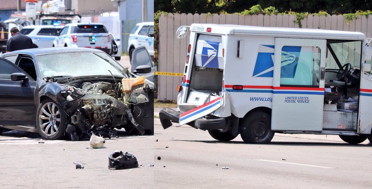 2 injured in crash involving USPS truck in northwest Miami-Dade | WSVN ...