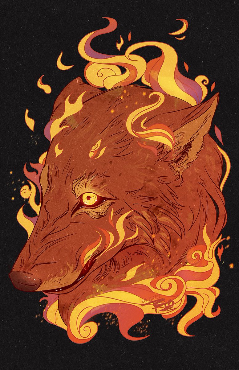 Fire Elemental Wolf