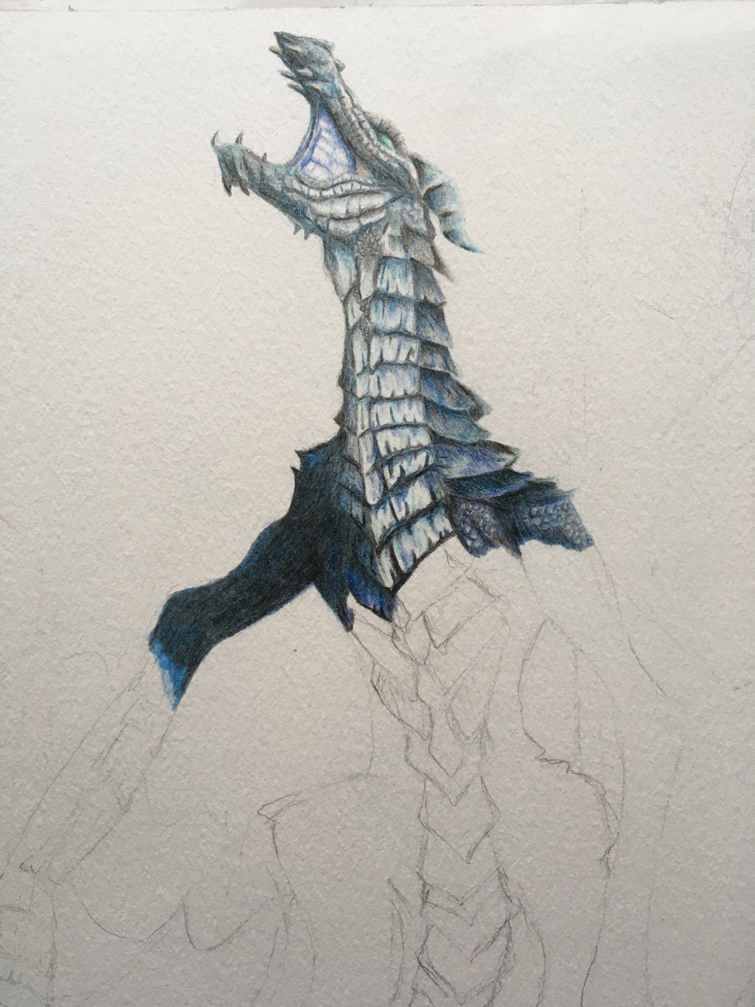 Skyrim Dragon Drawing